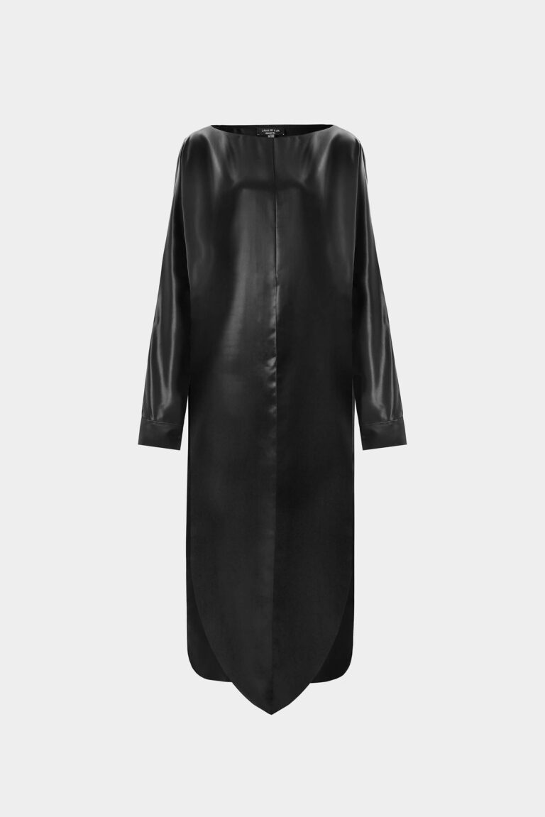 MULTI-SLIT LACQUER SILK DRESS - CONG TRI
